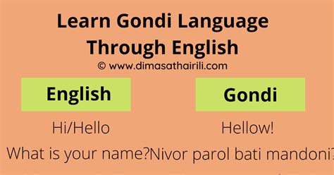 Learn Gondi Language Through English Online