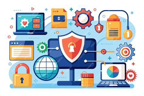 Visual Representation Of Ssl Technology Featuring Icons Of Security Data Transfer And Networking