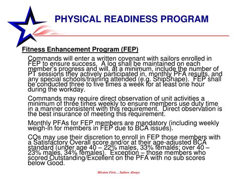 PPT PHYSICAL READINESS POLICY OPNAVINST H PowerPoint Presentation ID