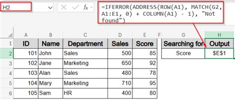 How To Return The Cell Address Of A Match In Excel Excel Insider
