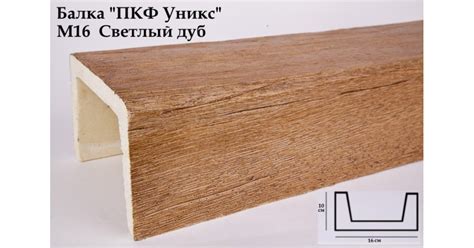 Балки из полиуретана М16 Светлый дуб (160*100) модерн Уникс купить с ...