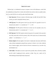 Understanding Boolean Logic: Basics, Operators, Algebra, and | Course Hero