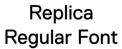 Replica Regular Font Dafont Style