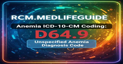 Anemia Icd 10 Cm Coding Understanding D64 9 And The Unspecified Anemia Diagnosis Code