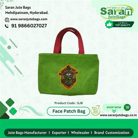 Face Patch Bag Saran Jute Bags