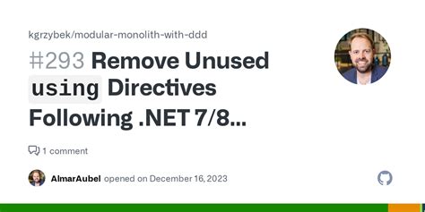 remove unused `using` directives following 7 8 update · issue 293