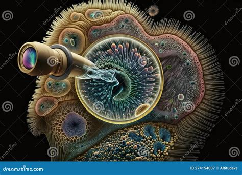 Microscope Observing Bacteria Stock Photo CartoonDealer