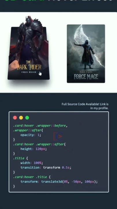 3d Image Hover Effect Htmltutorial Htmlfullcourse Javascript Java