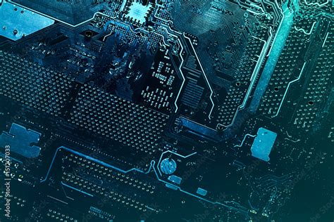 Motherboard Digital Chip Circuit Board Electronic Computer Hardware Technology Stock Photo