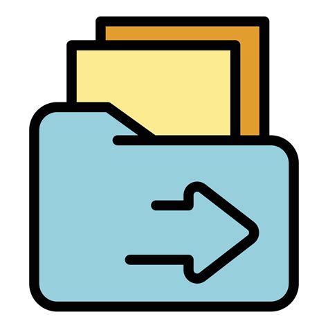 Restructuring Folder Icon Color Outline Vector 15392402 Vector Art At Vecteezy