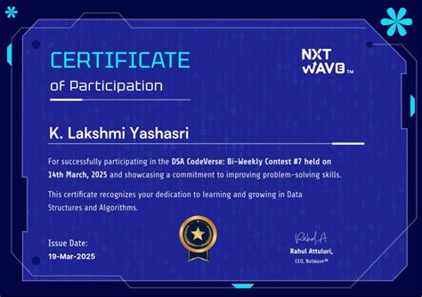 Nxtwave Dsa Coding Learning Kasibhatta Lakshmi Yashasri