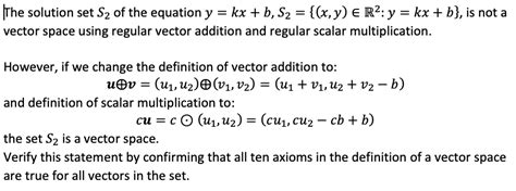 A Vector Space Is A Non Empty Set V Of Objects On Chegg