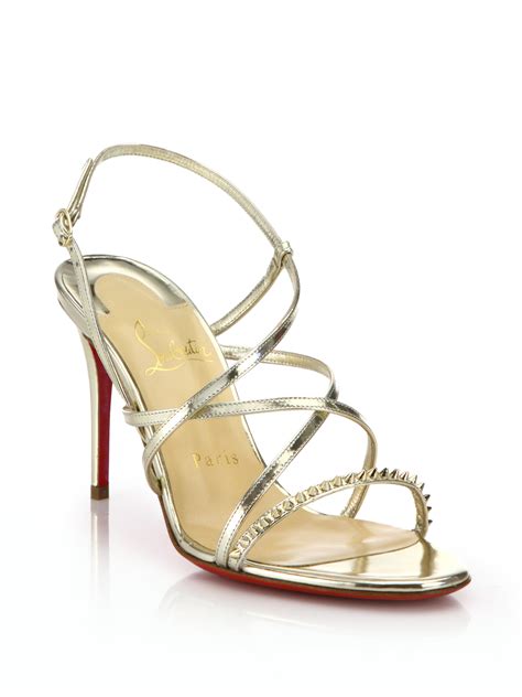 Christian Louboutin Satin Bow Accented Sandals Fake Christian