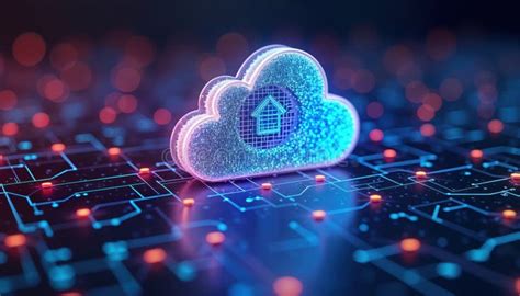 Digital Cloud Storage Concept Abstract Representation Of Data Backup