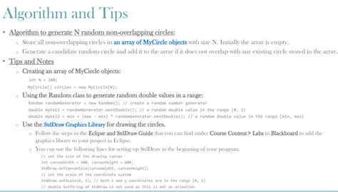 Solved Standard Draw Non Overlapping Circles Task Generate