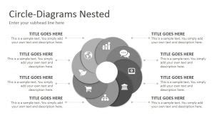 Circle Nested Diagrams PowerPoint Presentation Template SlideSalad