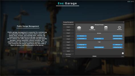 QB ESX Advanced Garage System Management FiveM Releases Cfx Re Community