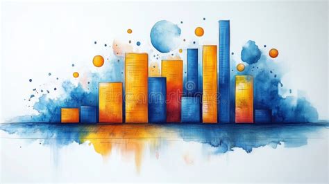 Vibrant And Colorful Data Visualization For Business Insights Stock