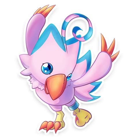Digimon Biyomon Vinyl Sticker Etsy