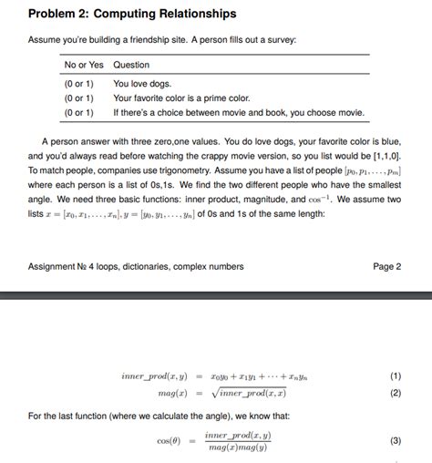 Solved Problem Computing Relationships Assume You Re Chegg Com