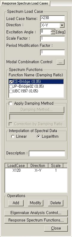 Response Spectrum Load Cases