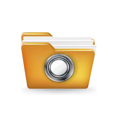 Folder Icon With Safe Combination Button Stock Vector Illustration Of Lockout Lock 43395653