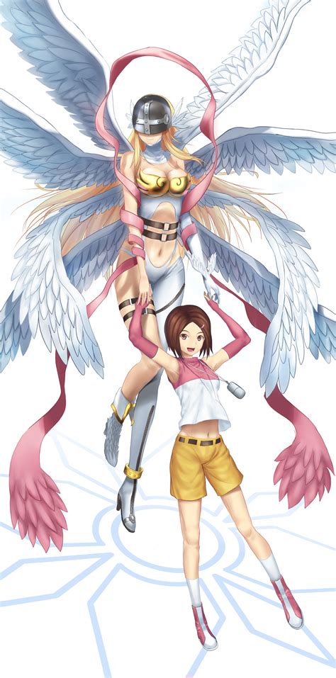 Yagami Hikari And Angewomon Digimon And More Drawn By Tsukikanade Danbooru