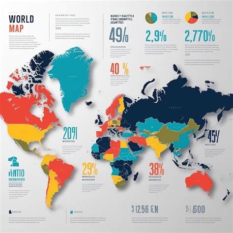 World Map Professional Infographic Premium Ai Generated Image