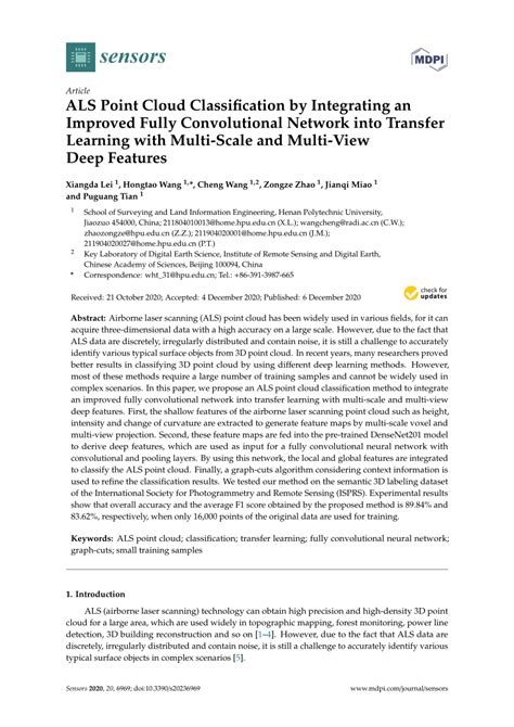 pdf als point cloud classification by integrating an improved fully