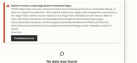 Failed To Create A Create Page Photo In Facebook Pages 100 Object
