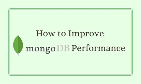 How To Improve Mongodb Performance By Vladimir Topolev Enlear Academy