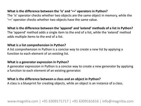 Top 20 Python Interview Questions And Answers 2023 Pptx Programming Languages Computing