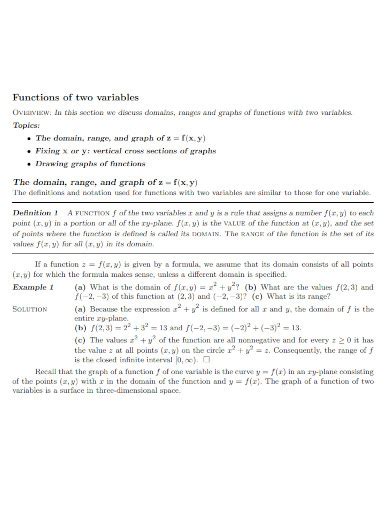 Function Examples Format How To Identify PDF