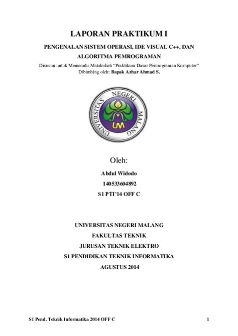 pengenalan sistem operasi ide visual c dan algoritma pemrograman