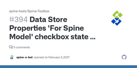 Data Store Properties For Spine Model Checkbox State Is Shared Among Data Stores · Issue 394