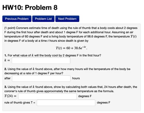 Solved HW Problem Previous Problem Problem List Next Chegg Com
