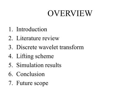 Discrete Wavelet Transform Pptx