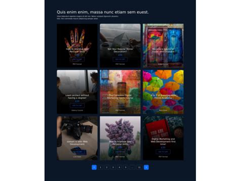 Portfolio Showcase With Heading Menu And Image Cards With Button Easyfrontend