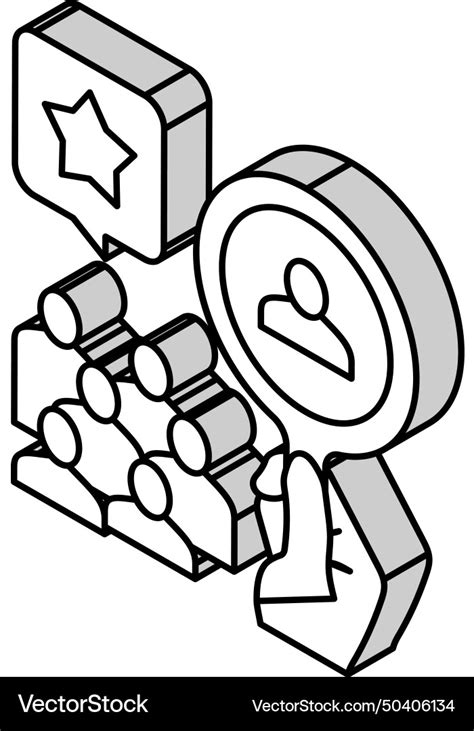 Act Role Model Isometric Icon Royalty Free Vector Image