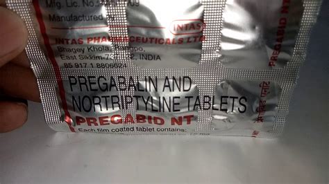 Pregabid Nt Nortriptyline Pregabid Nt ™ Nortriptyline Pregabid Nt Hcl Is Indicated For