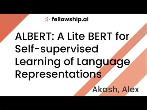 Free Video Albert A Lite Bert For Self Supervised Learning Of Language Representations From