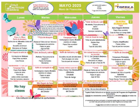 Pre K Menus Topeka Public Schools