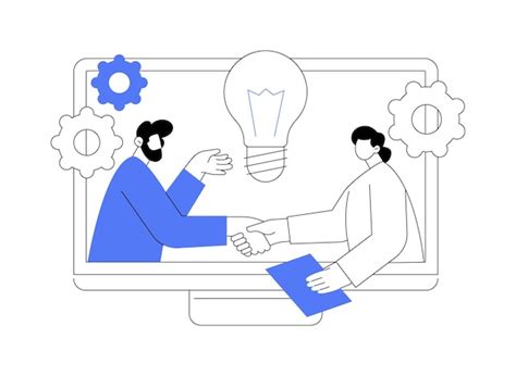 Premium Vector Collaboration Abstract Concept Vector Illustration