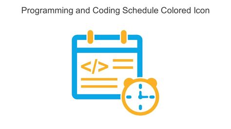 programming and coding schedule colored icon in powerpoint pptx png and