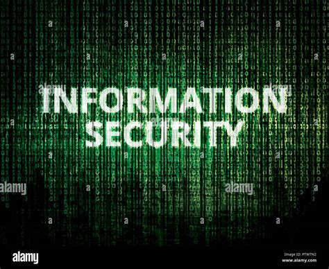 Binary Code In Background Encrypted Data Protected By Security System