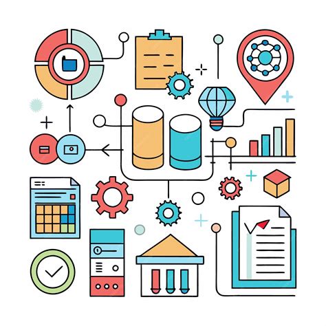 Colorful Infographic With Data Charts Graphs And Other Business