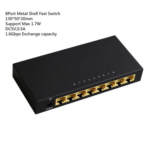 Mini 8 Poort Netwerk Switch Desktop Gigabit Snelle Vicedeal