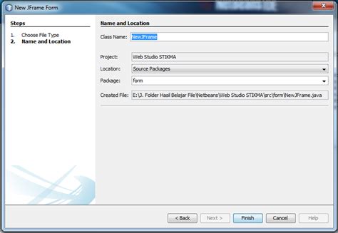 Frame Form Java Netbeans Membuat Frame Form Java Netbeans Materi Java Pemula
