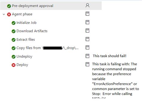 Powershell On Target Machines Not Failing On Write Error Or Vso Task