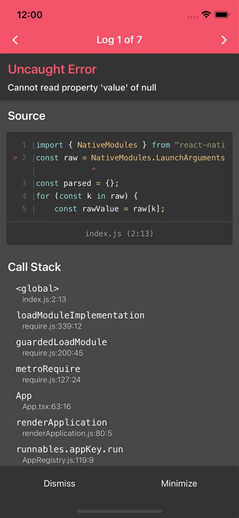 Ios Cannot Read Property Value Of Null · Issue 69 · Iamoleggareact Native Launch Arguments